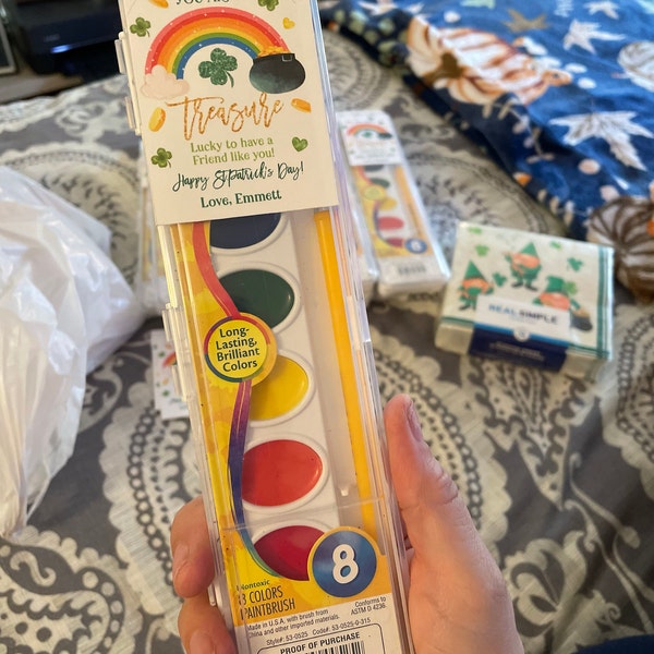 St. Patrick Day Gift Tag Treat Label Treasure Tag Kids Friend Classroom ...