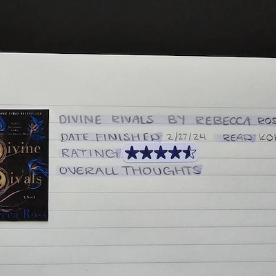 Reading Log Sticker 4.4w X 5.9h Title, Author, and Rating Columns 20 ...