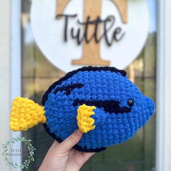 PATTERN: Beckett the Blue Tang Pattern - Amigurumi Plush Blue Tang ...