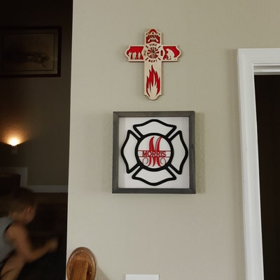 Firefighter Cross SVG Digital File Download Dxf Pdf Png Svg Commercial ...