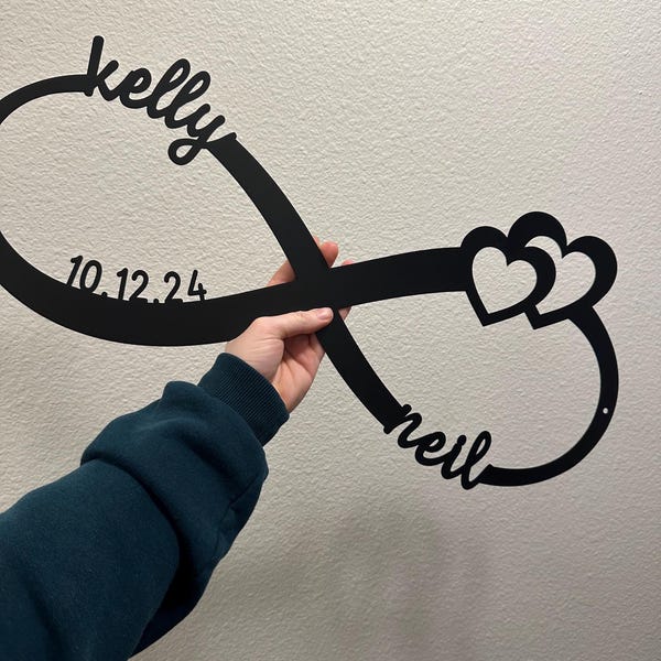 Personalized Metal Infinity Sign: Custom Wedding Anniversary Gift - Etsy