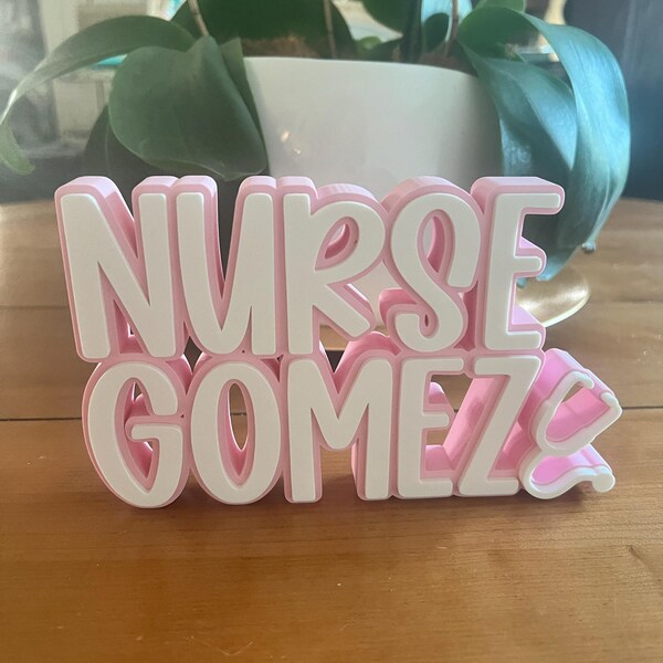 Personalized Desk Name Plate, Nurse Name Sign, RN Name Plate, Medical ...