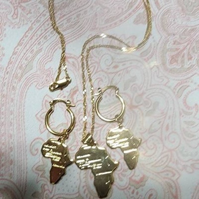 Beautiful Iraq Map Contour Pendant With Small Heart Charm Necklace ...