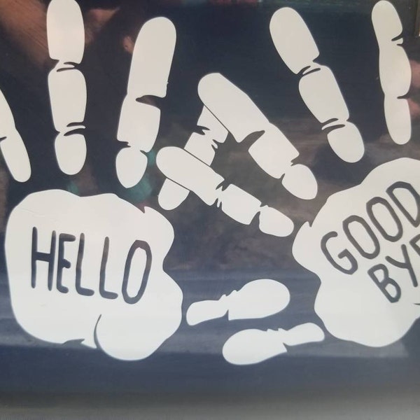 Hello Goodbye Klaus Hand Tattoos Car Decal Sticker Laptop Guitar Window ...