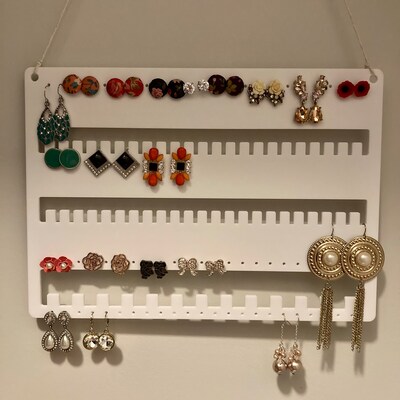 Double Sided Earring Holder Large Matt Black Acrylic - Etsy