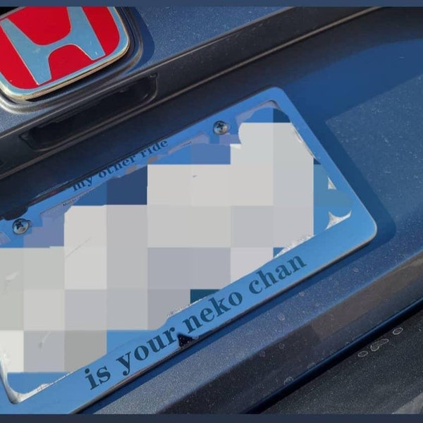 Personalize License Plate Frame Laser Engraved on High Quality ...
