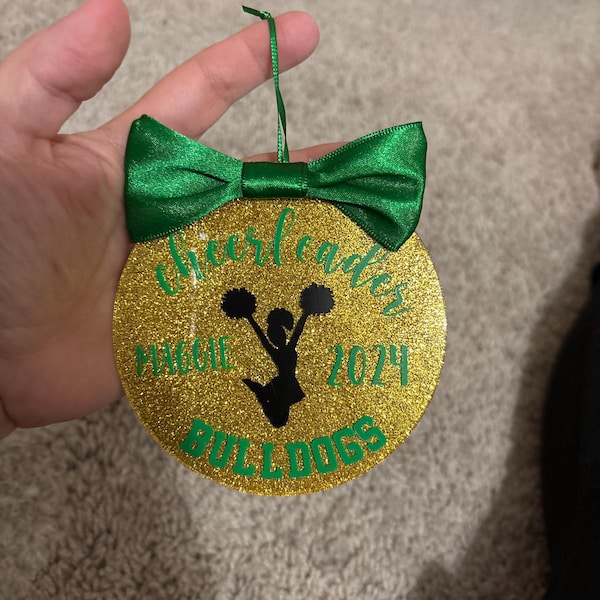 Cheerleading Ornament, Competition Cheer Gift, Holiday Gift ...