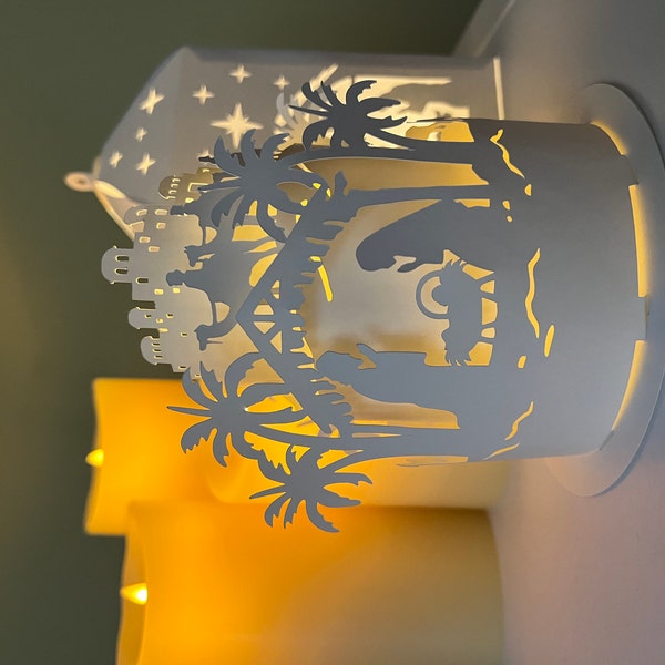 Combo 3 Items Paper Cut Lamp for Christmas - DIY Paper Cut Lamp - Merry ...