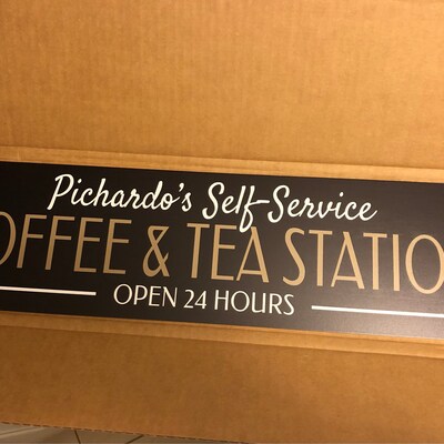 Coffee Station Sign Decor, Open 24 Hours Sign, Java Kitchen Decor ...