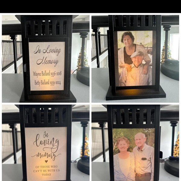In Loving Memory, Photo Lantern, Memorial Lantern ,memorial Candle ...