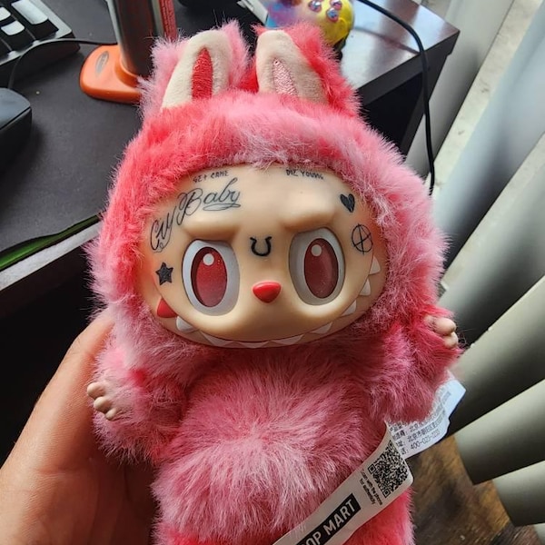 Custom Face-tatted Labubu | Tattoos, Iced-out Grills, Painted Eyes ...