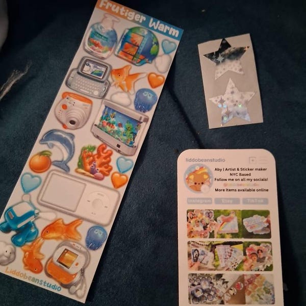 Frutiger Aero Matte Vinyl Sticker Sheet: Orange Warm Deco - Etsy