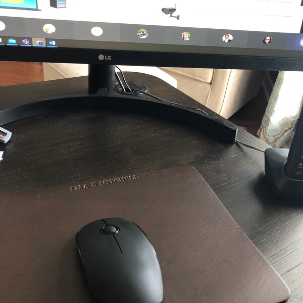 Personalized Leather Mousepad | Full Grain Premium Leather Mouse Pad ...