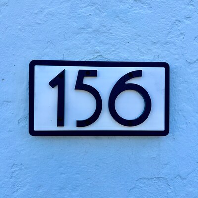 15 Inch Stud Mounting Art Deco Narrow Modern House Numbers - Etsy