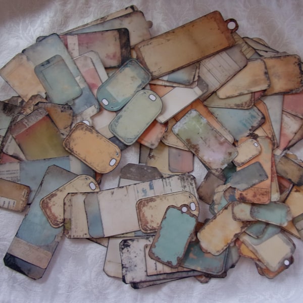 ALL TAGS RUINED Industrial Label Vintage Steampunk Supplies | Grungy ...