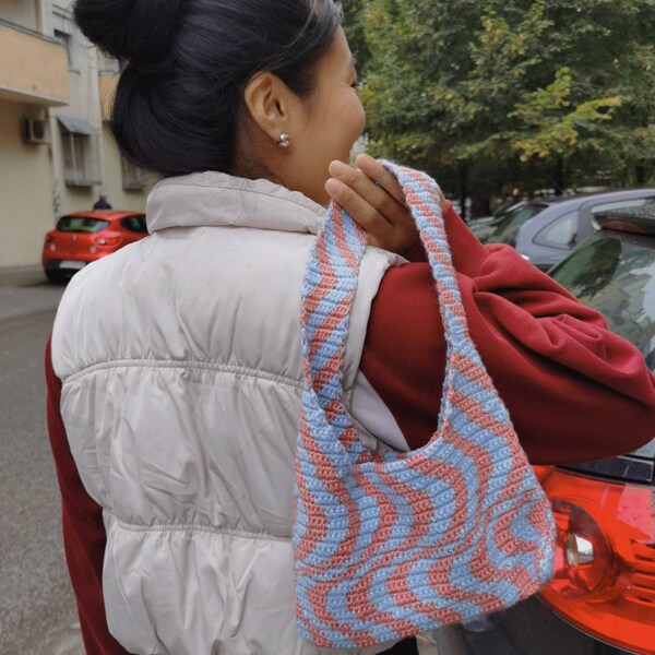 Wavy Psychedelic Tote Bag Crochet Pattern - Etsy