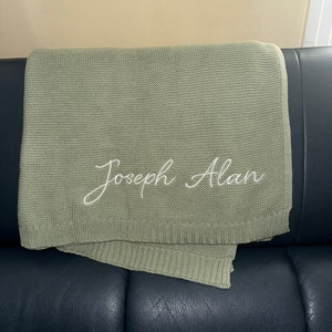 Embroidered Name Baby Blanket / Soft Custom Personalized Baby Blanket ...