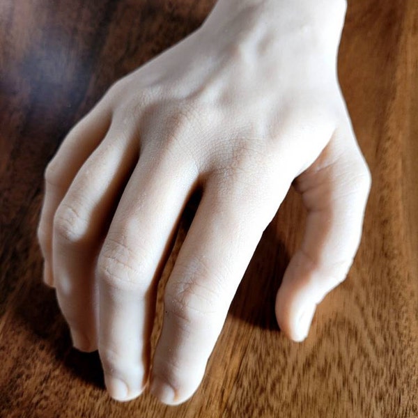 Pose-able Pair Silicone Robust Male Mannequin Hands Display Model Prop ...