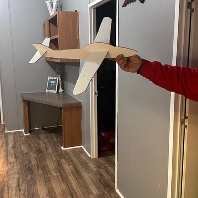 Cardboard Airplane Template Airplane Cutout on Paper Cardboard ...