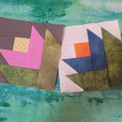 Woven Log Cabin, Foundation Paper Piecing Pattern, FPP, Multiple Sizes ...
