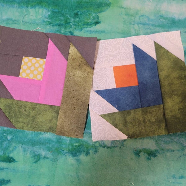 Triangle Log Cabin Foundation Paper Piecing Pattern, FPP, Quilt Block ...