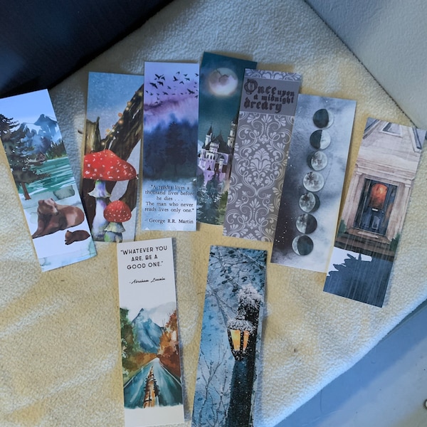 Random Bookmark Grab Bag, 9 Random Pretty Handmade Bookmarks, Reader ...