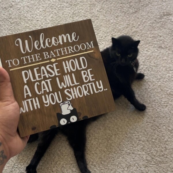 Cat Definition Wood Sign, Stained Wood Cat Sign, Cat Themed Decorations ...