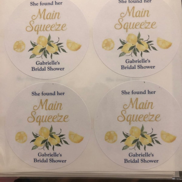Lemon Thank You Stickers, Lemon Stickers, Lemon Bridal Shower Stickers ...