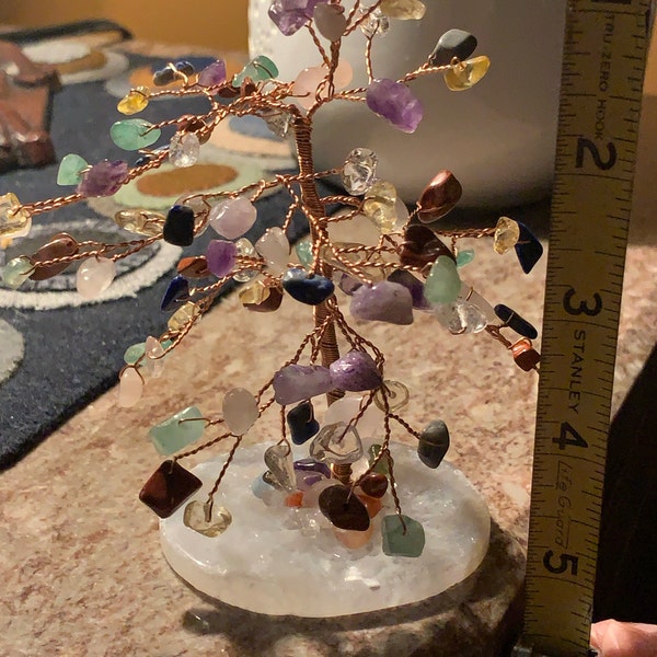 7 Chakra Crystal Bonsai Tree of Life, Natural Handmade Healing Crystal ...