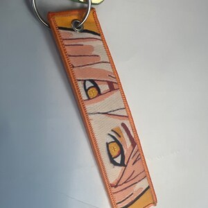 Anime Embroidered Jet Tag Keychain - Etsy