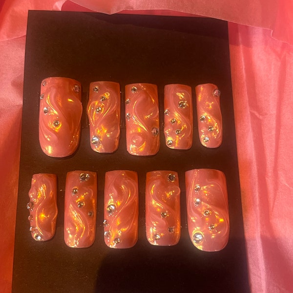 JUNKY MASHUP | 8ball Nails | Tiger Stripe Nails | French Tip | Abstract ...