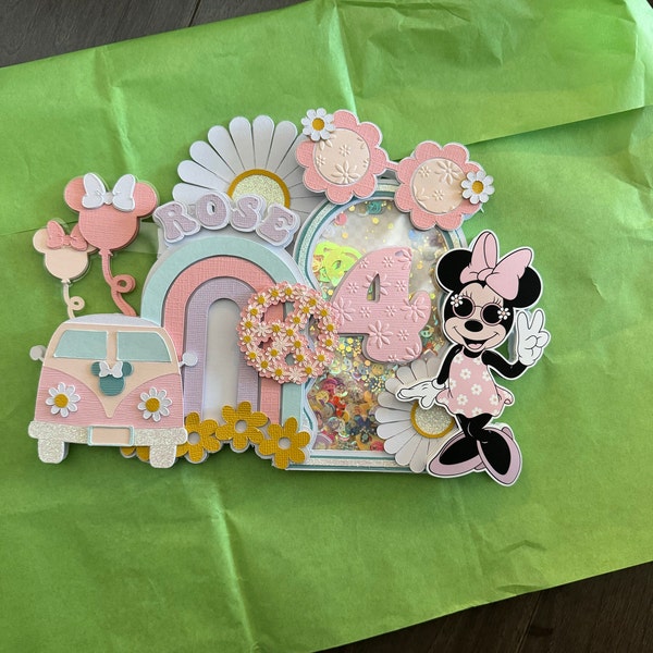 Groovy Minnie Mouse Cake Topper|groovy Minnie Mouse Theme|minnie Mouse ...