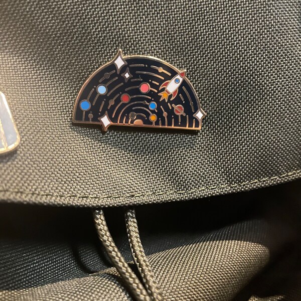 Space Explorer Enamel Pin | Solar System Hard Enamel Lapel Pin - Etsy