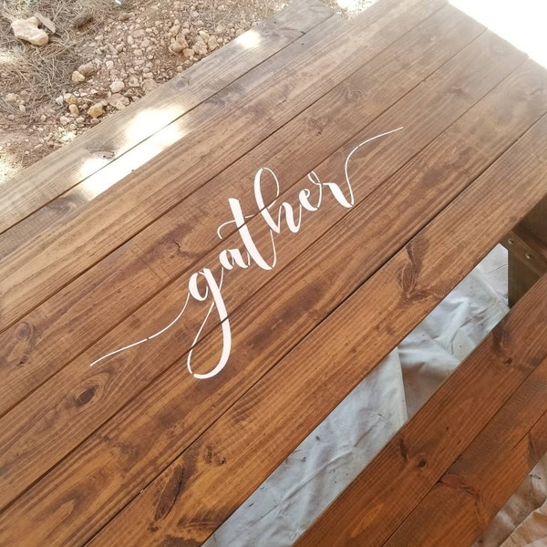 DIY Farmhouse Gather Stencil / Gather Sign / Mylar Reusable Stencil ...