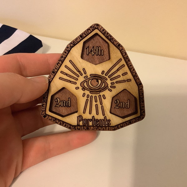 Portent Tracker // for Divination Wizards in D&D 5e // Layers of Solid ...