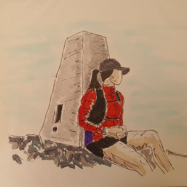 Personalised Running Illustration Art - Fell Running, Hiking, Hobby ...