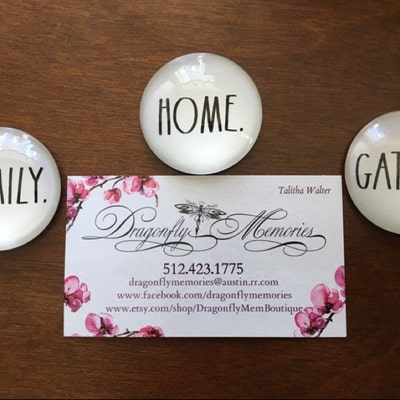 Strong Glass Magnets, Inspirational Magnets, Simple Word Quote Fridge ...