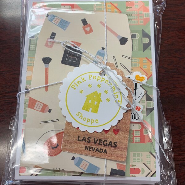 Set of 4 Mini Note Cards Flower Bouquet 3x3 Blank Card W/envelopes ...