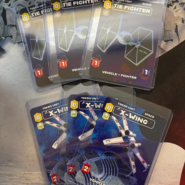 X-wing and Tie Fighter Tokens: Star Wars Unlimited TCG - Metal or ...