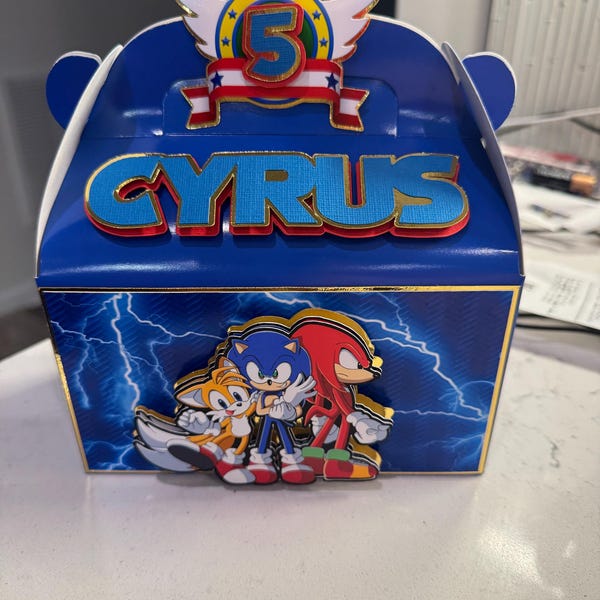 Sonic Gable Boxes Sonic the Hedgehog Sonic Party Boxes Sonic Party ...