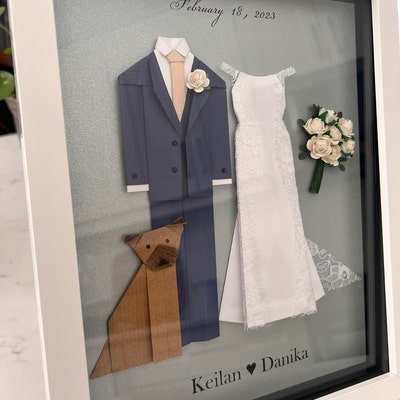 Two Groom's Wdding Frame / Personalised Gay Wedding Gift / Anniversary ...