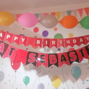 Happy Birthday Banner. BLUE PRINTABLE Banner. BLUE Happy Birthday Diy ...