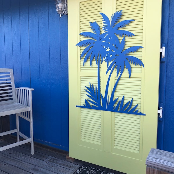Tropical Palms Metal Wall Art -wall Art Decor, Metal Artwork, Outdoor ...