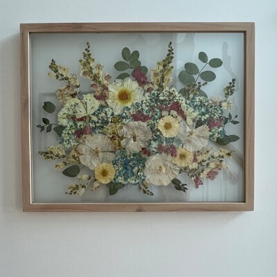 11x14 Custom Floral Shadow Box Wedding Flower Shadow Box - Etsy