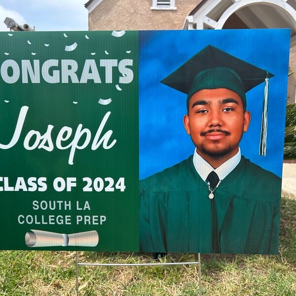 Graduation Yard Sign With H-stake, Personalized Outdoor High School ...