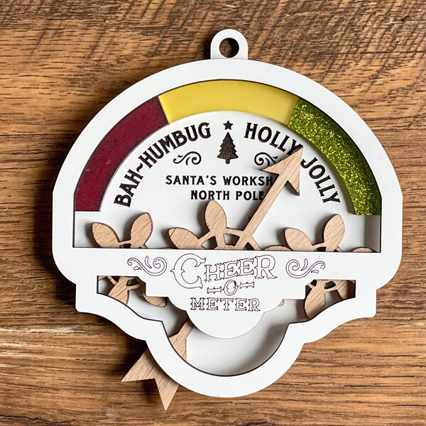 CHEER-O-METER Ornament SVG 2024 Laser Cut Files for Glowforge Laser ...