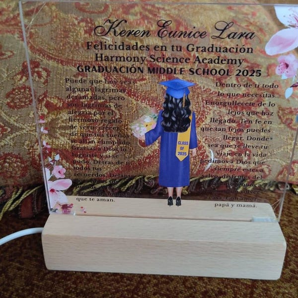 Personalised Graduation Gift Spanish, Graduation Plaque, Graduation ...