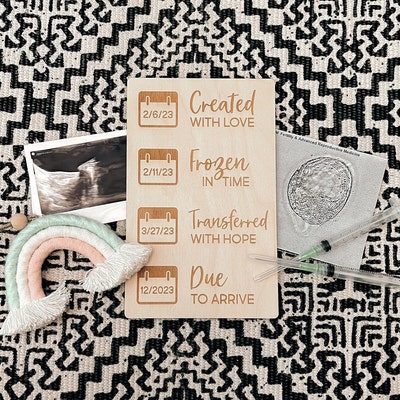 IVF Announcement Sign Our IVF Miracle Keepsake Infertility - Etsy