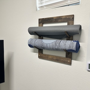 Yoga Mat Holder/ Custom Yoga Mat Rack/ 1,2,3,4,5,6,7,8,9,10 Mats / Free ...