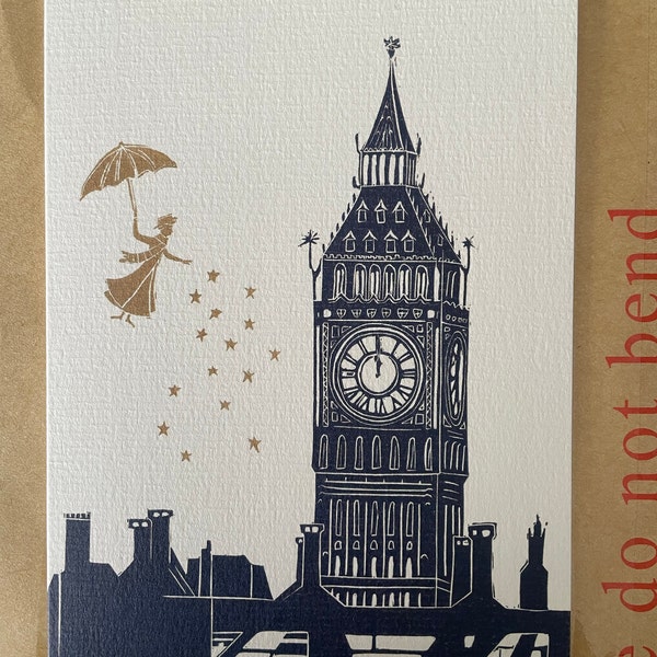 Pylons LED Lamp - Blue Lino Print Night Light or Table Lamp of ...